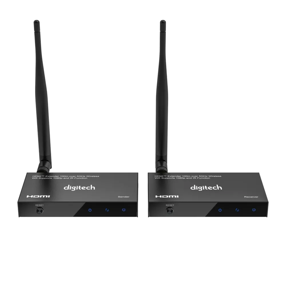 HDMI Extender 100m over 5GHz Wireless Wi-Fi Supports 1080p and IR ...
