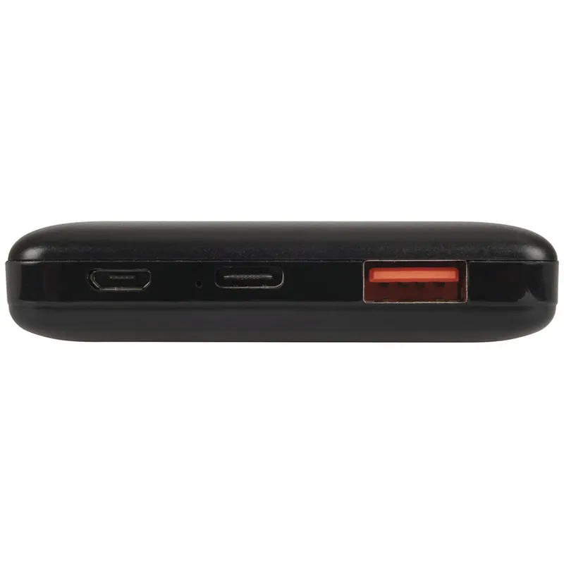 Powertech 10,000mAh Power Bank with USB-C and USB-A Ports in Black ...