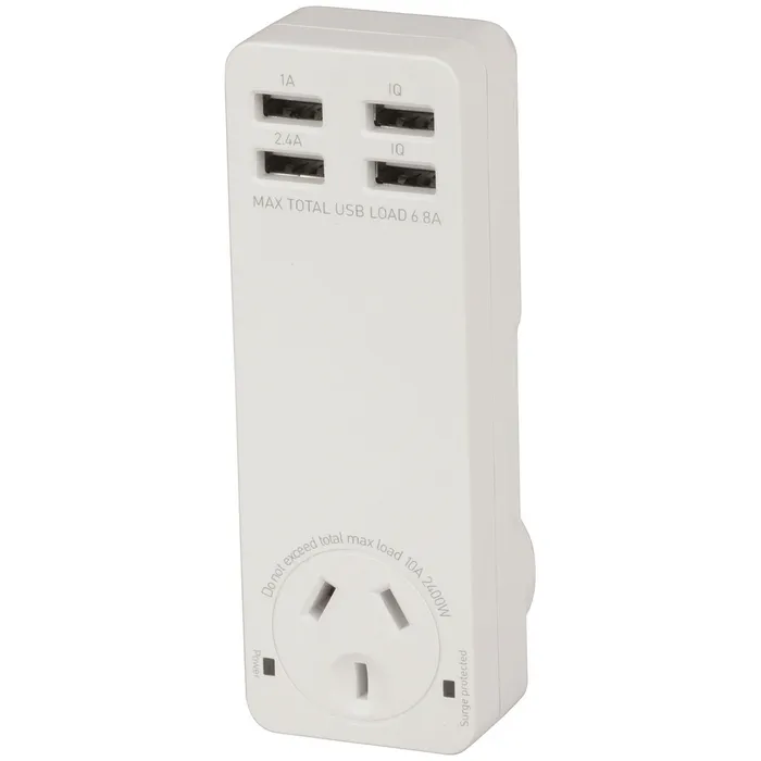 USB A+C Charger with Mains Socket | Jaycar New Zealand