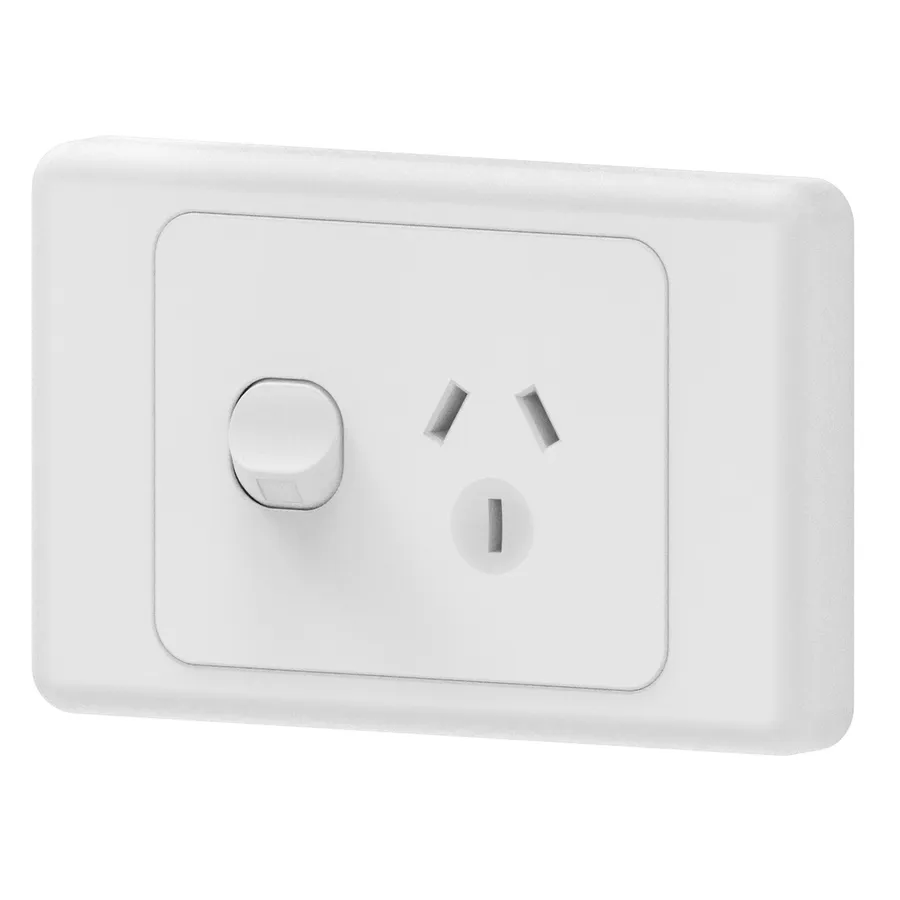 Mains 15A Horizontal Single Powerpoint | Jaycar New Zealand