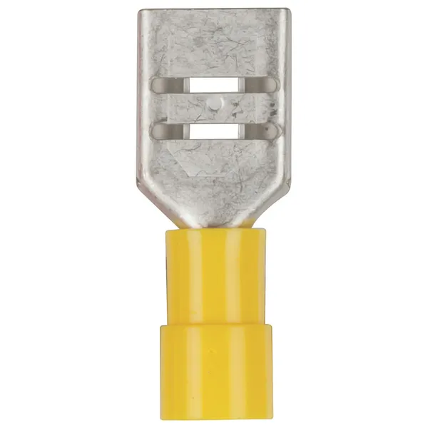 9.5mm Female Spade - Yellow - Pack of 4 | Jaycar New Zealand