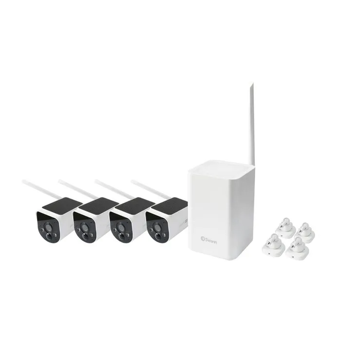 Swann MaxRanger4K Solar Security System with 4 x Longest Range Wireless ...