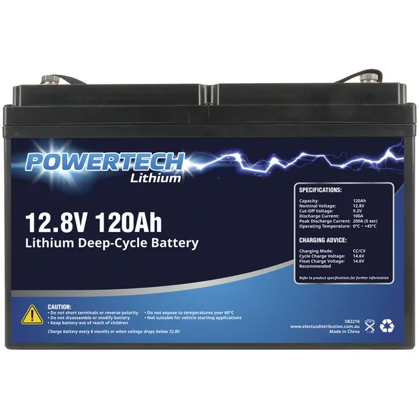 12V 120Ah Lithium Deep Cycle Battery - 6000+ Cycles | Jaycar New Zealand