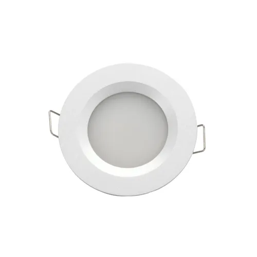 2W 11-16VDC Cool White LED Downlight with Push Button Diffuser Silver ...