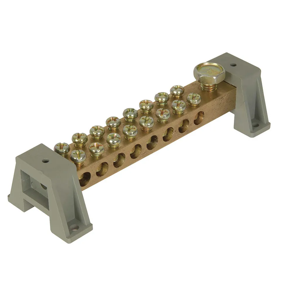 16-Way 100A Brass Busbar | Jaycar New Zealand