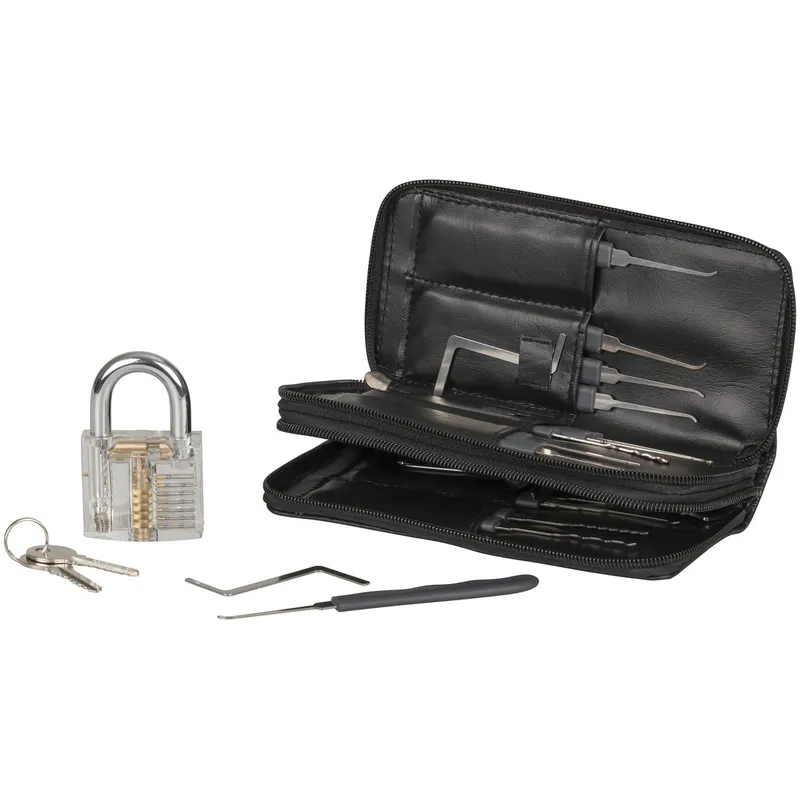 24 Piece Lock Picking Kit with Practice Padlock | Jaycar New Zealand
