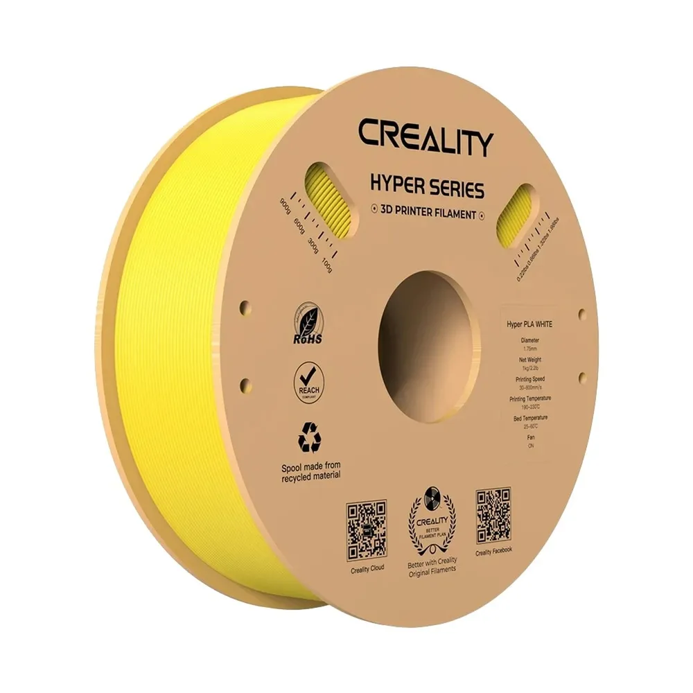 1.75MM YELLOW CREALITY HYPER PLA FILAMENT | Jaycar New Zealand