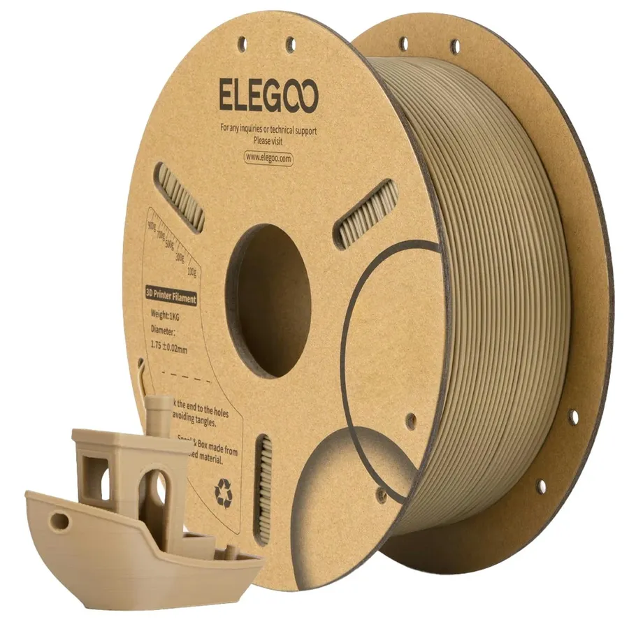 Elegoo PLA filament Wood color 1.75mm 1kg | Jaycar New Zealand