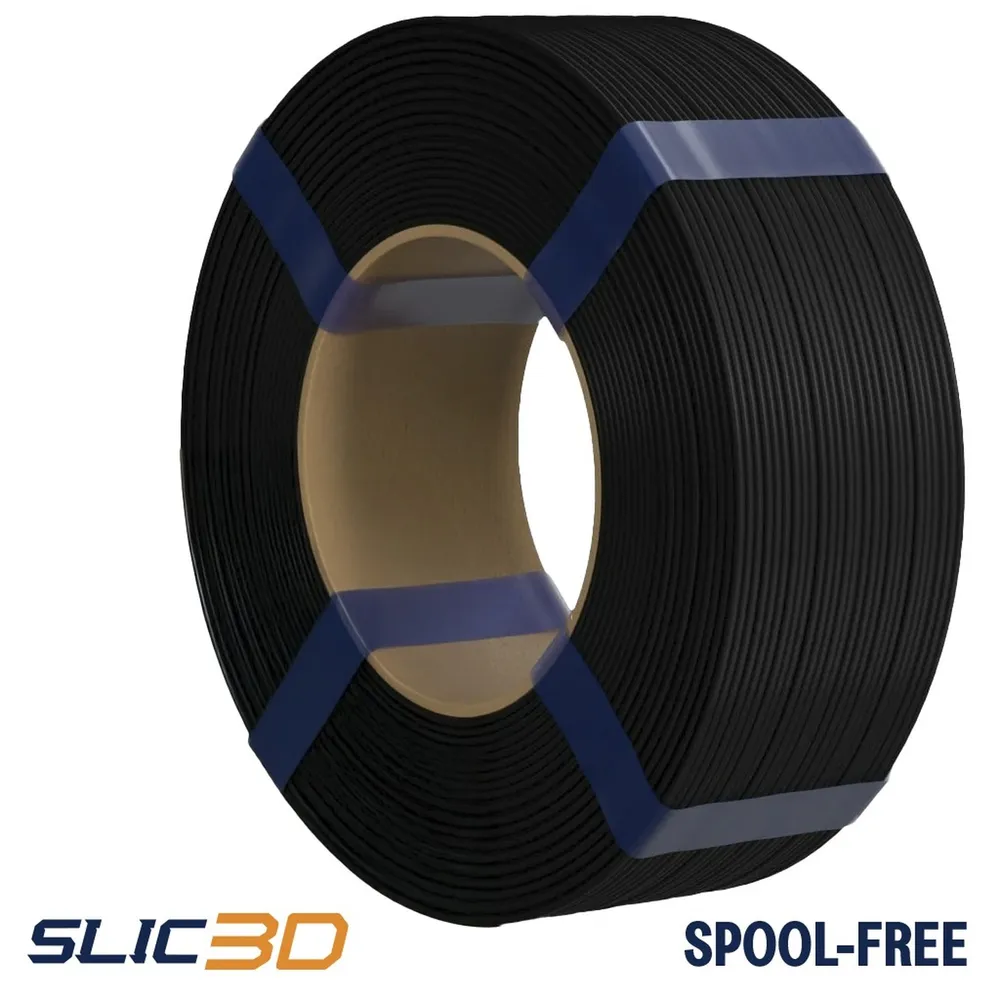Slic3D PLA Spool-Less Black 1.75mm 1kg filament | Jaycar New Zealand