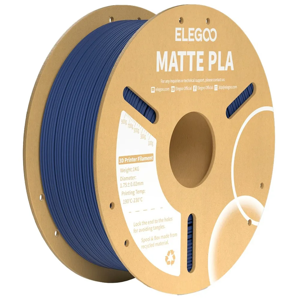 Elegoo PLA Matte filament Navy Blue 1.75mm 1kg | Jaycar New Zealand