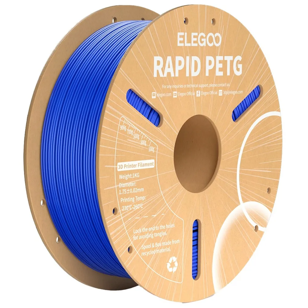 Elegoo Rapid PETG filament Blue 1.75mm 1kg | Jaycar New Zealand
