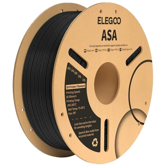 Elegoo ASA filament black 1.75mm 1kg | Jaycar New Zealand